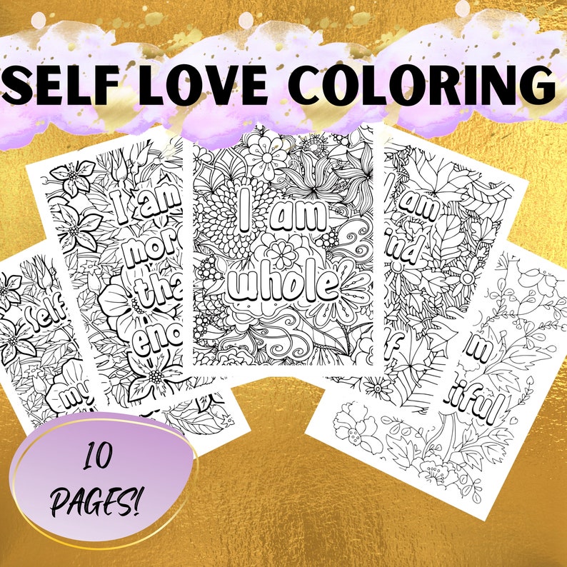 Self Love Coloring Book - Etsy
