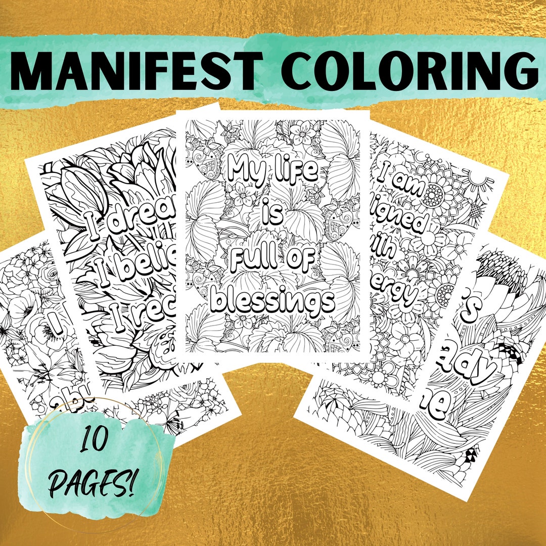 Manifestation Coloring Book - Etsy Australia