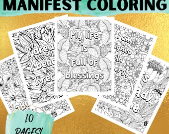 Manifestation Coloring Book - Etsy