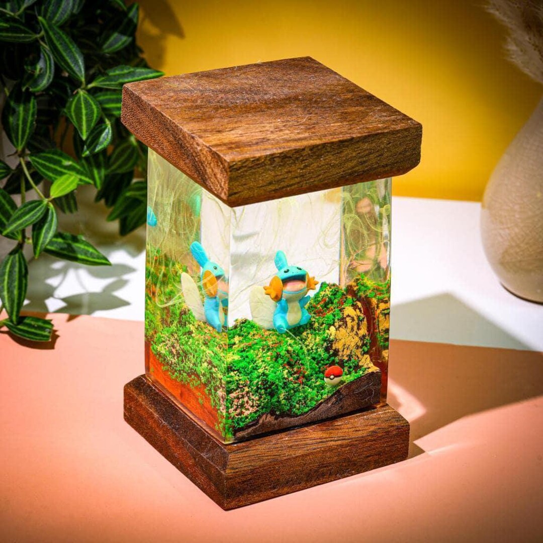 Mudkip Pokemon Night Light, Water Ground Type Art Lamp, Unique Gamer ...