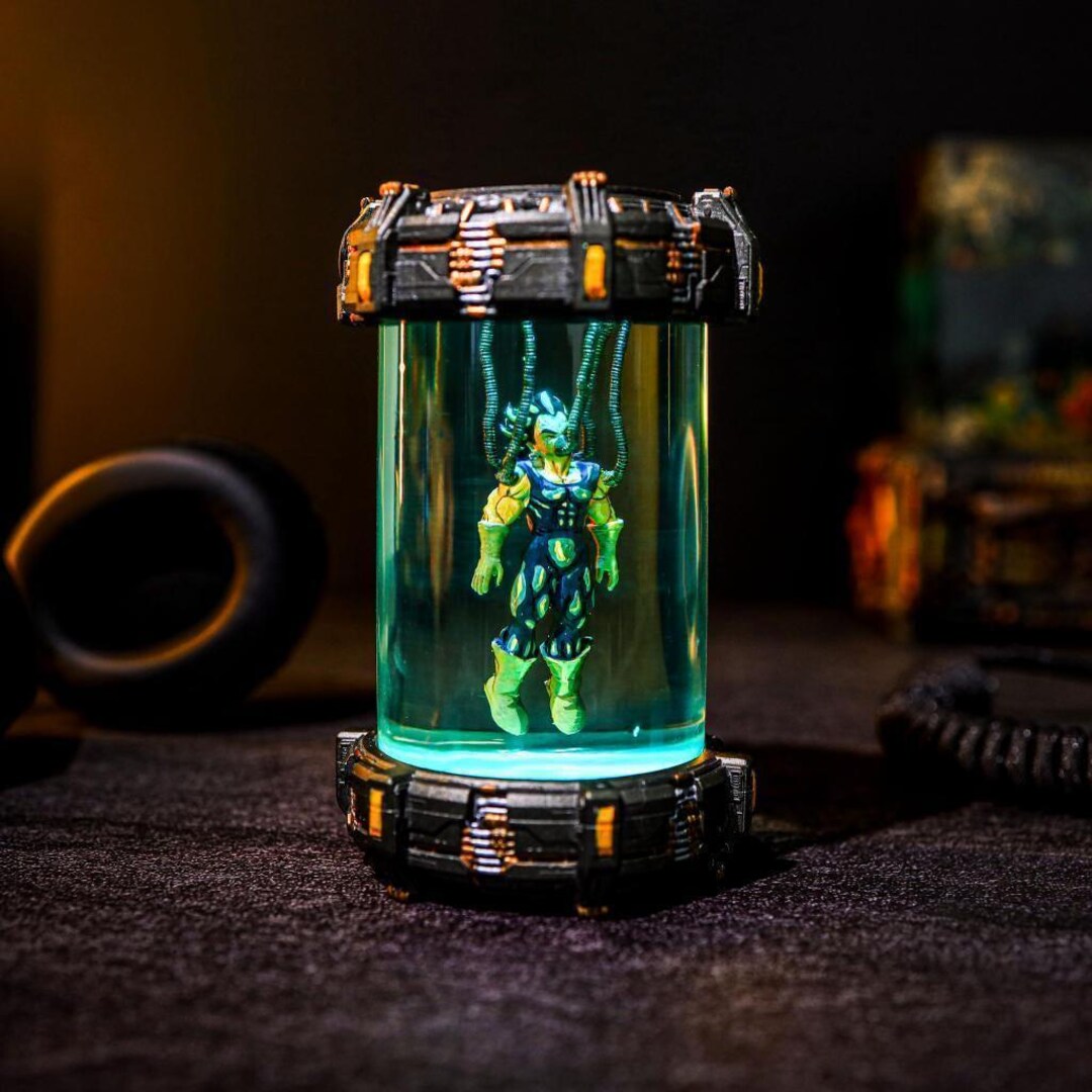 Dragon Ball Z Vegeta Healing Chamber Lamp, DBZ Anime Resin Art Night ...