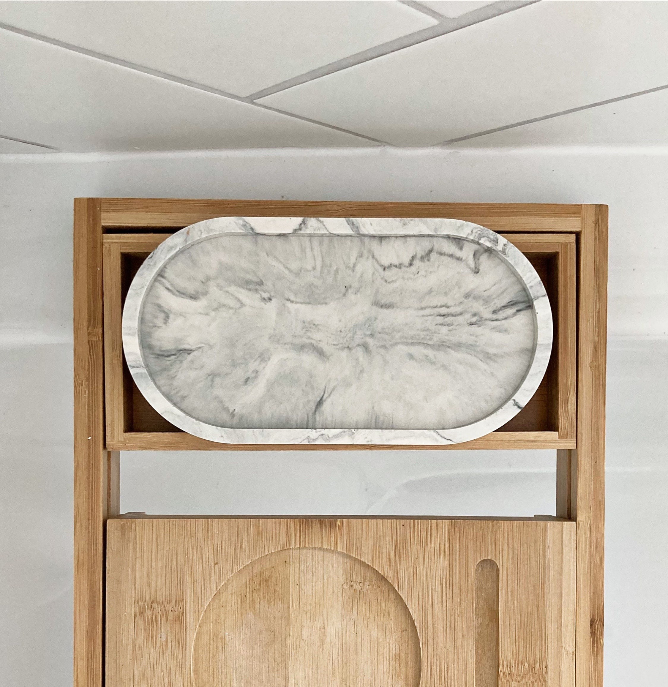 Decorative Marble Oval Tray Round Pot or Coasters trinket - Etsy UK