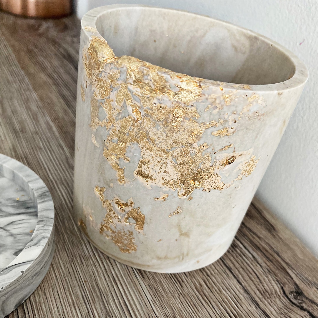 Round Decorative Pot (used for Trinkets, Stationary, Health and Beauty ...