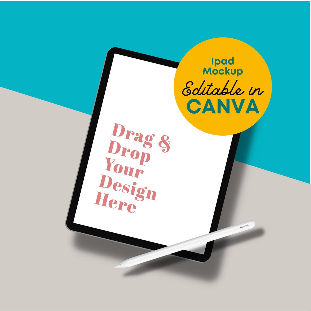 8.5x11 iPad Mockup Canva Template for Digital Product Printables ...