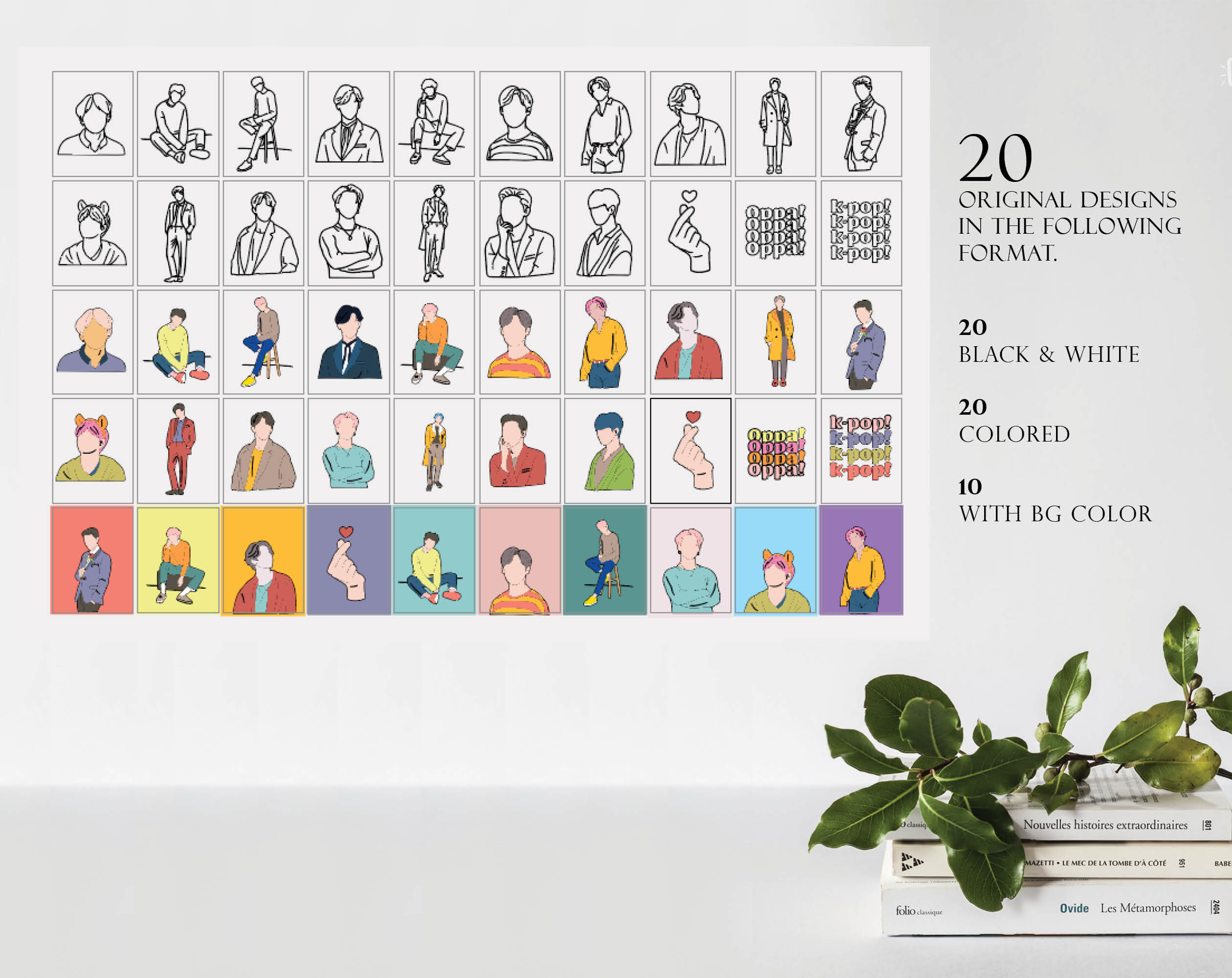 Fashionable Asian Men Clipart PNG, Printable Korean Stickers, Men ...