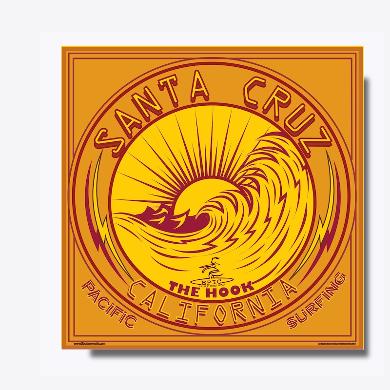 Santa Cruz Stickers - Etsy