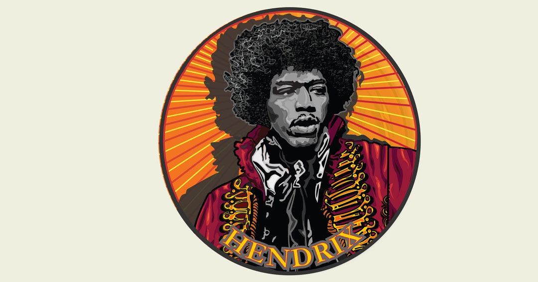JIMI HENDRIX Decal Jimi Hendrix Sticker Decal Jimi Hendrix Electric ...