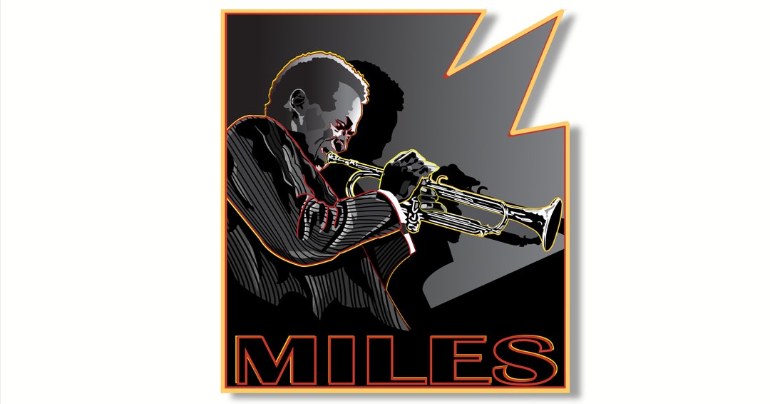 MILES DAVIS Jazz Trumpeter Decal Miles Davis Jazz Blues Horn Player ...