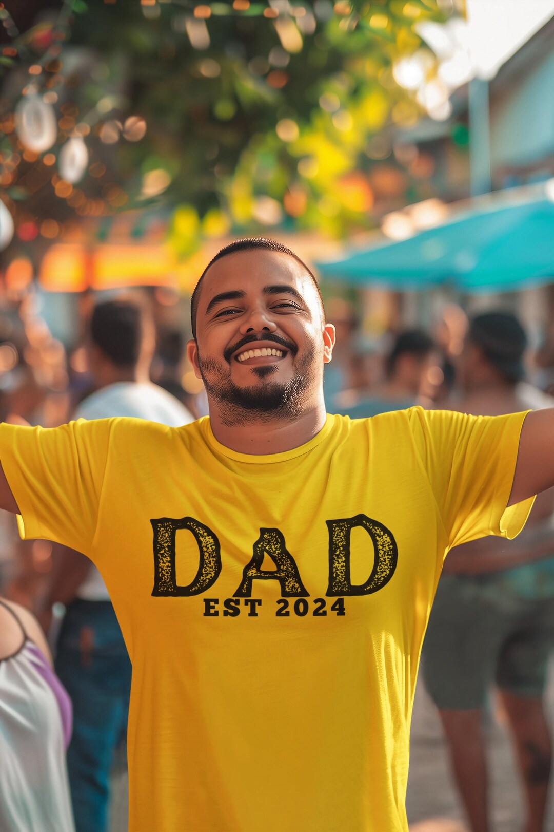 Custom Dad Shirt Dad Est 2024 Funny Shirt Men T For Dad Fathers Day