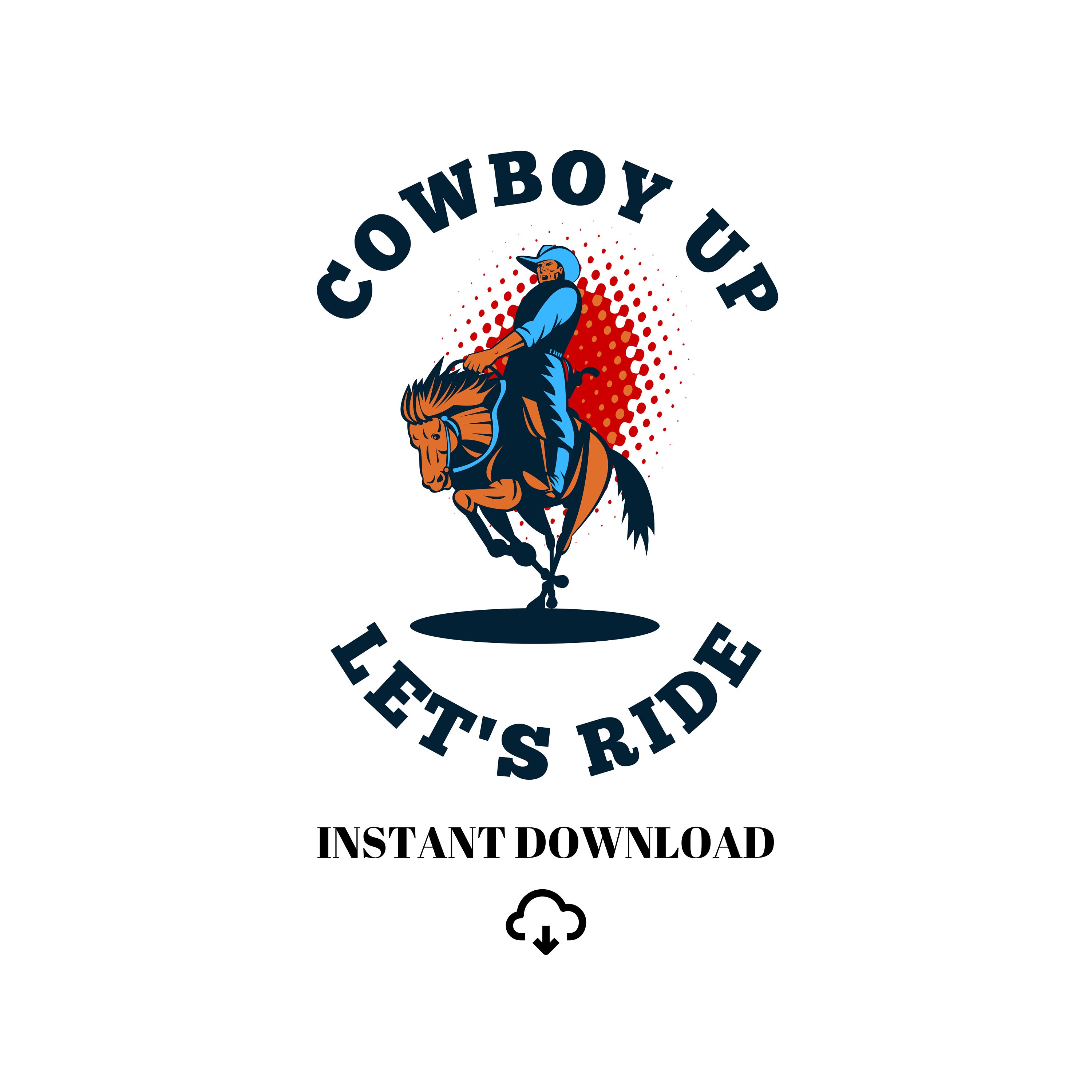 Cowboy up PNG | Western Sublimation Design | Rodeo Cowboy Clipart ...