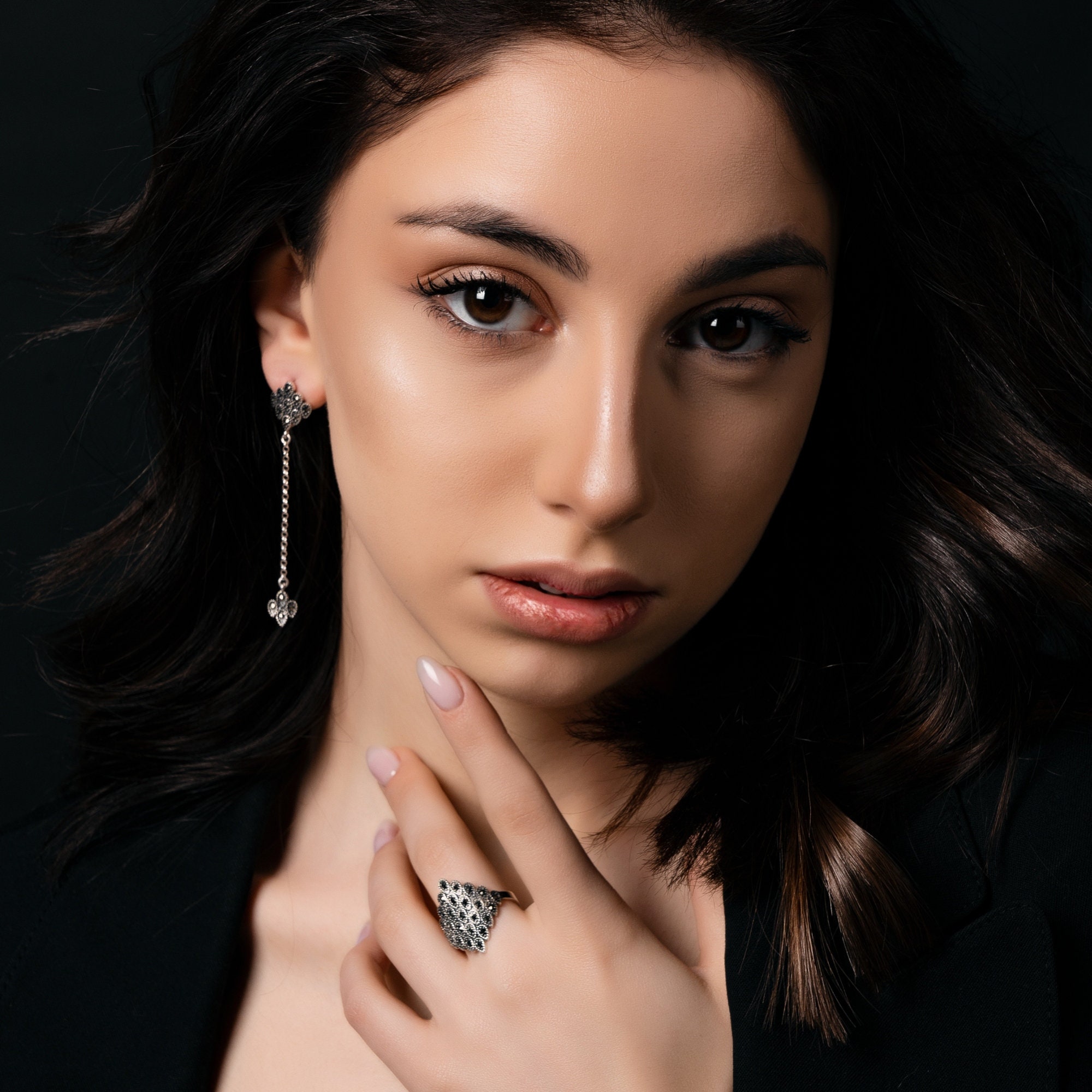 Rhombus Ring Sterling Silver 925 Women Original Lozenge Ring Ring With ...