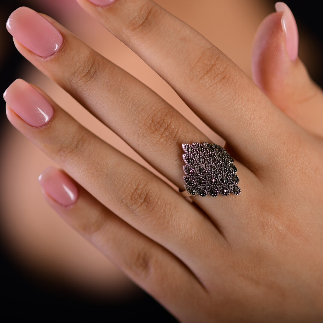 Rhombus Ring Sterling Silver 925 Women Original Lozenge Ring Ring With ...