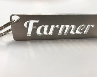 Farming Keychain | Etsy