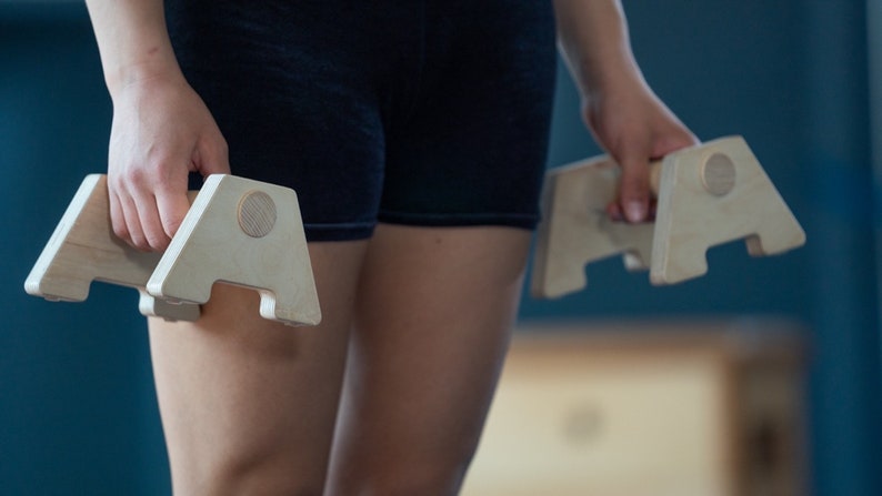 Parallettes Wood Push-up Handles Gymnastics Handstand Handles Parallel ...