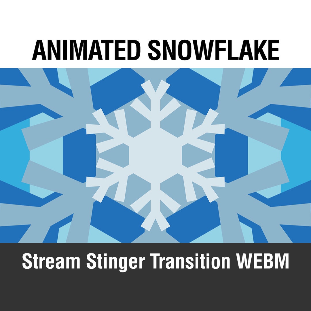 Video Snowflake Silhouette Zoom Effect Holiday Cold Stinger Transition ...