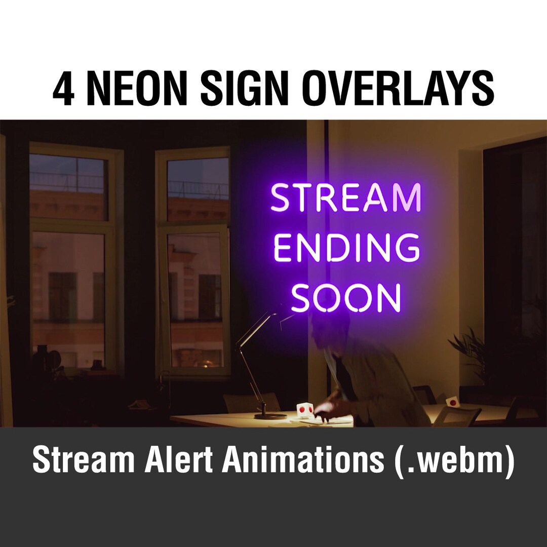 Purple Neon Sign Stream Animation Pack: WEBM Overlay (1920x1080) - Etsy