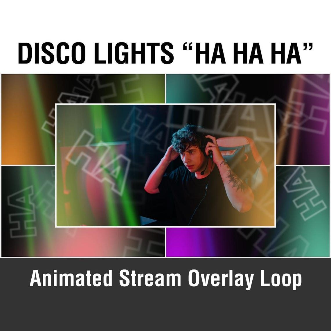 Disco DJ HAHAHA Laugh Party Lights Animated Funny Alert Overlay Twitch ...