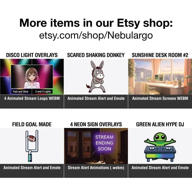 Disco Party Lights Animated Stream Overlay: Letter W Loop (webm) - Etsy UK