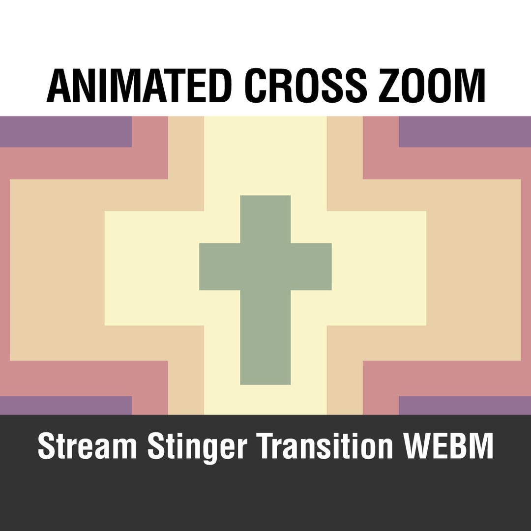 Christian Cross Silhouette Zoom Effect Video WEBM 4K + 1080 Stinger ...