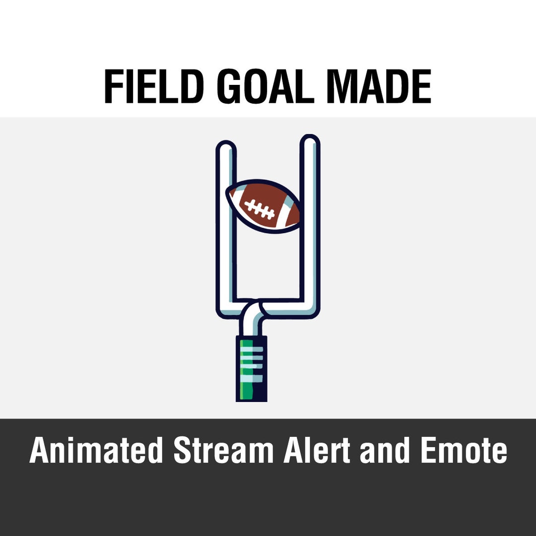 Football Field Goal Made Good Animated Alert + Emote Twitch Score ...