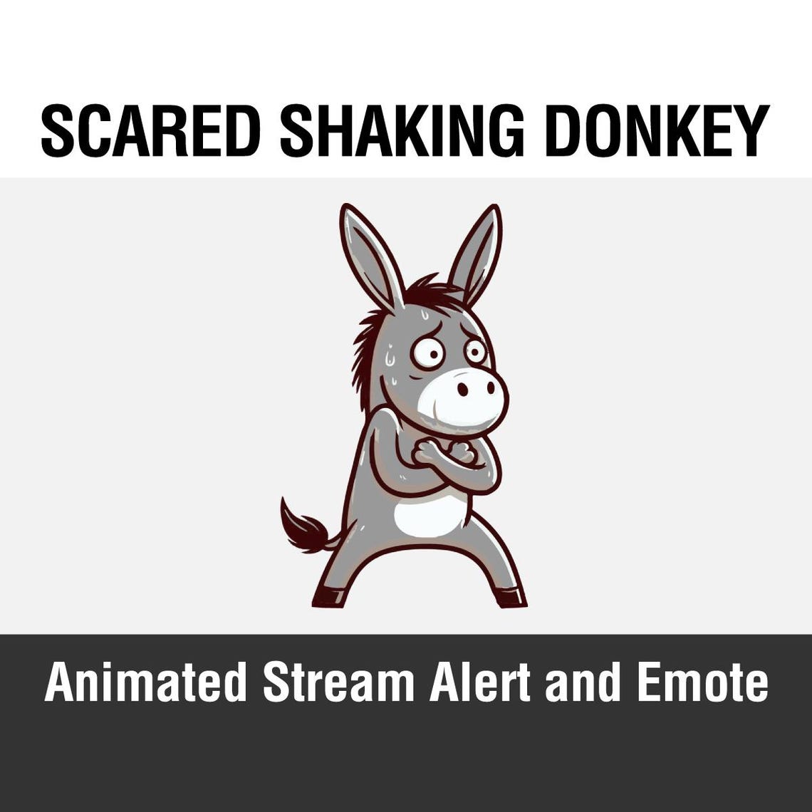 Scared Shaking Donkey Animated Stream Alert + Emote (GIF) - Etsy