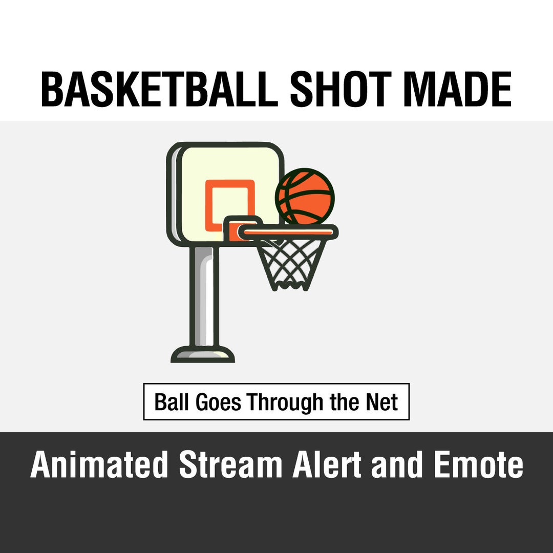 Basketball Shot Animated Alert + Emote Twitch Stream Discord Chat ...