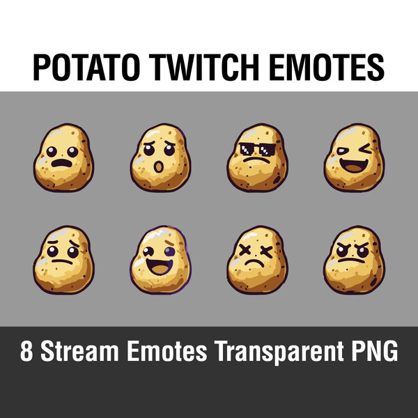 Potato Emotes - Etsy