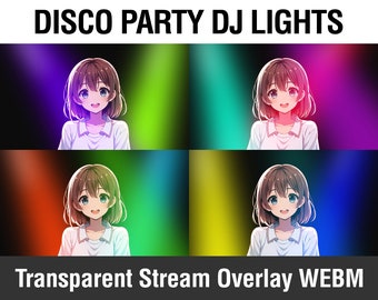 ANIMATED VTUBER DECORATION | Disco Lights Rainbow(loop, 1080p, Stream ...