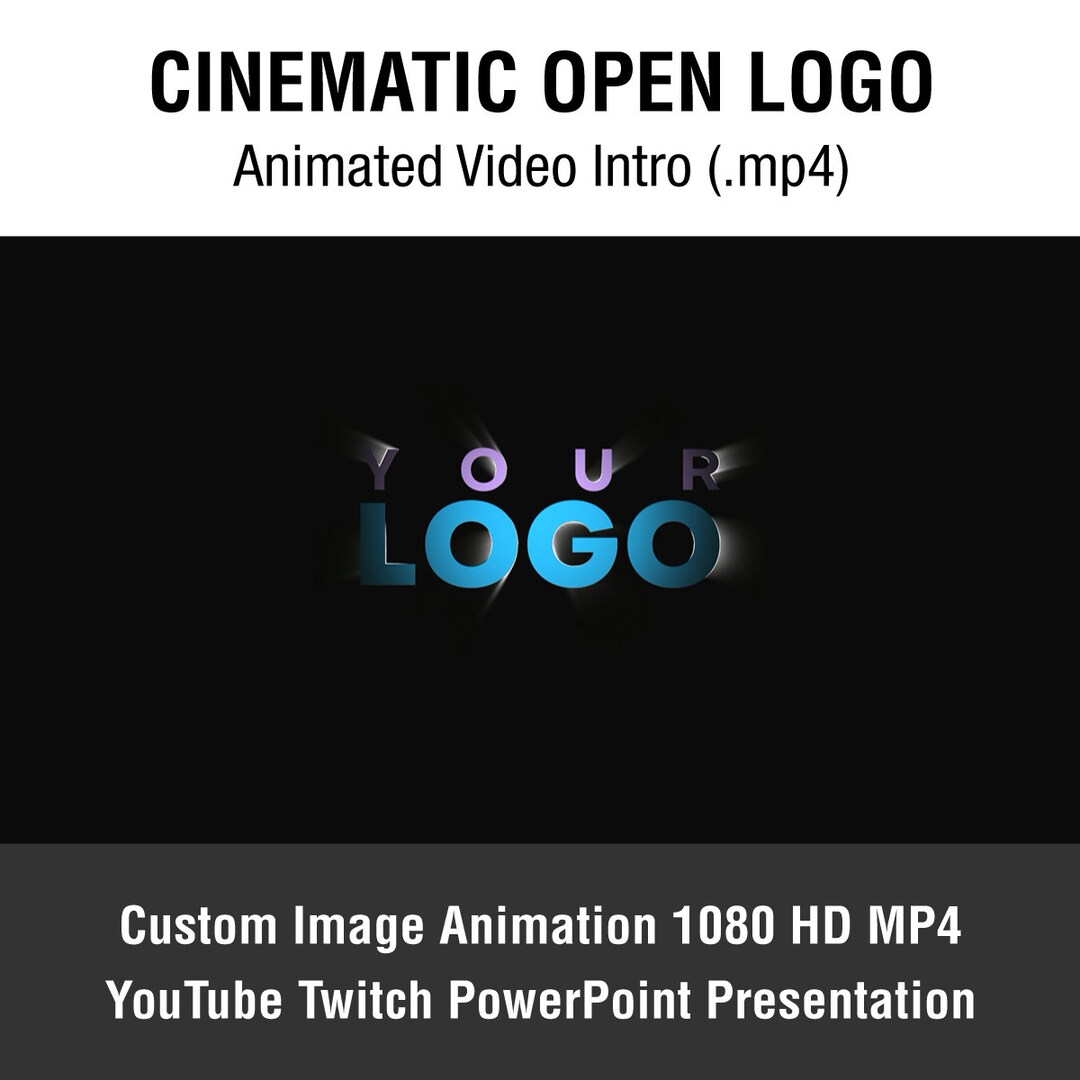 Cinematic Logo Reveal Stinger Video Animation Streaking Light - Etsy