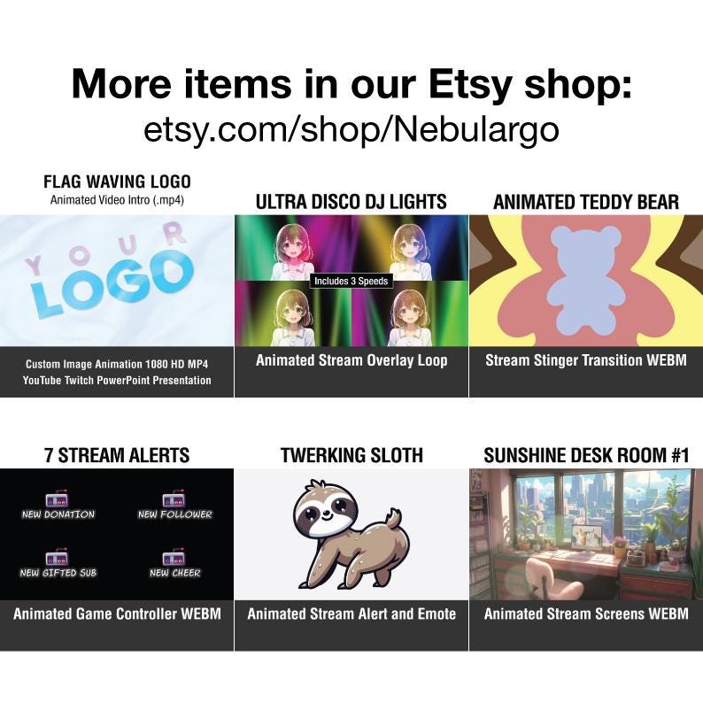 Disco Party Lights Animated Stream Overlay: Rainbow Neon (WEBM) - Etsy