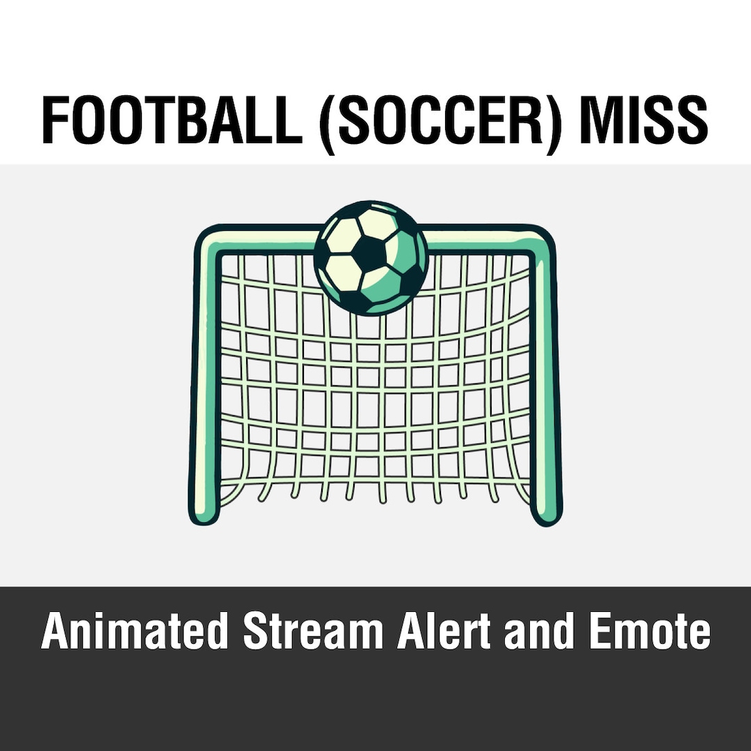 Soccer Football Miss Animated Alert + Emote Twitch Stream Discord GIF ...