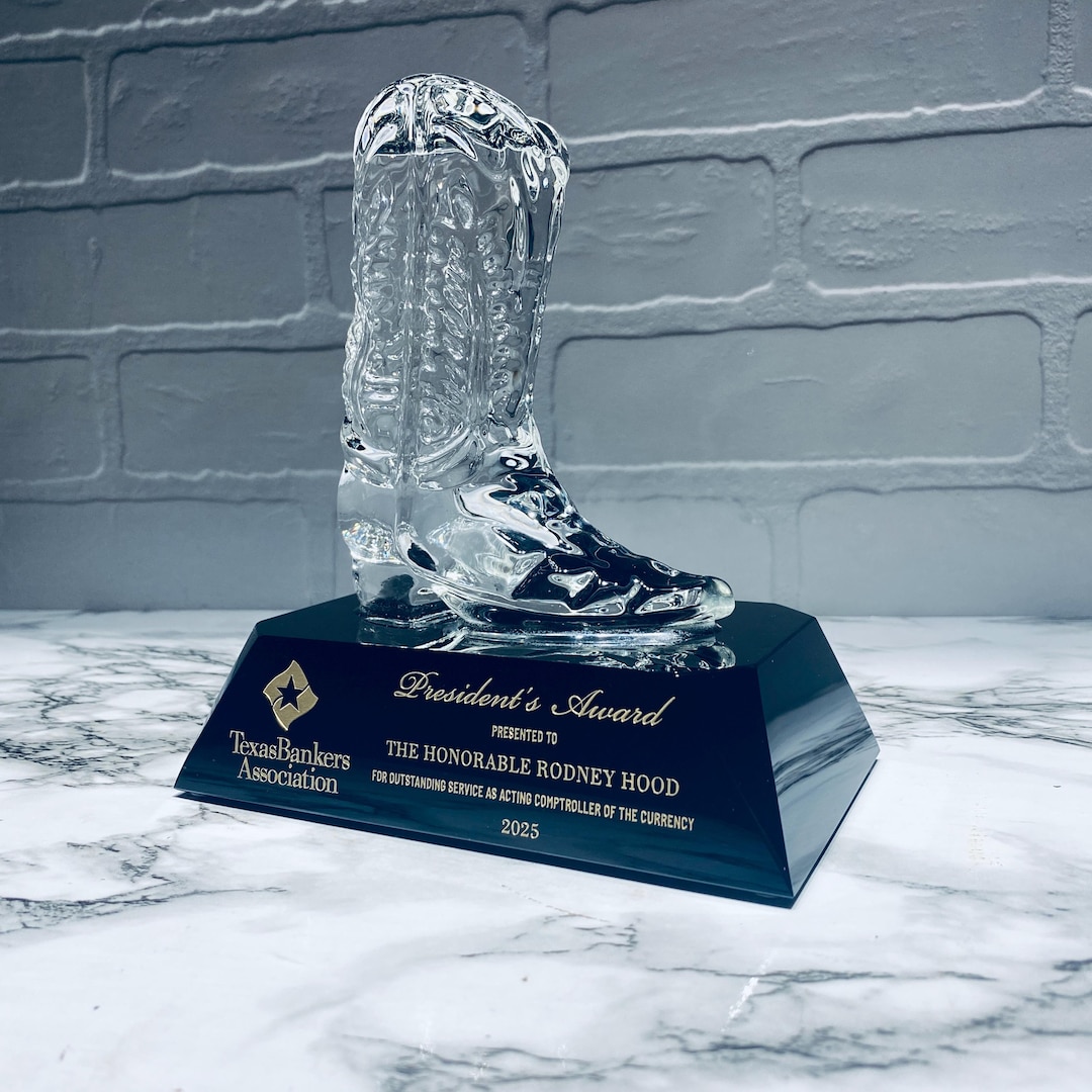 Crystal Cowboy Boot Award | Personalized Western Trophy | Engraved ...