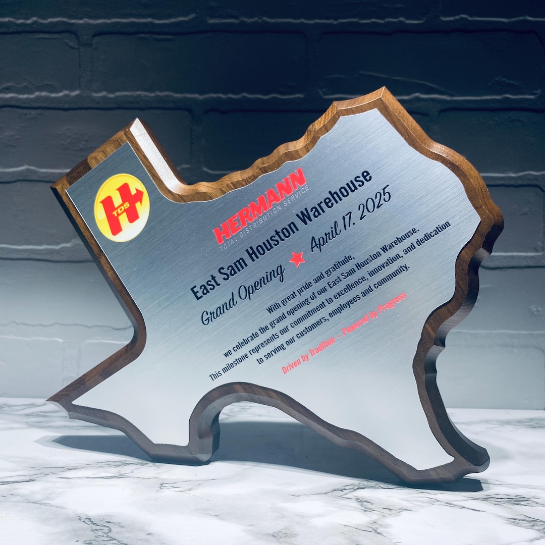 Texas Shaped Genuine Walnut Wall Plaque, Texas Wall Plaque, Service ...