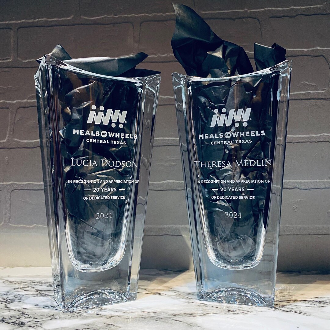 Personalized Retirement Crystal Vase, Retirement Keepsake Vase, Service ...