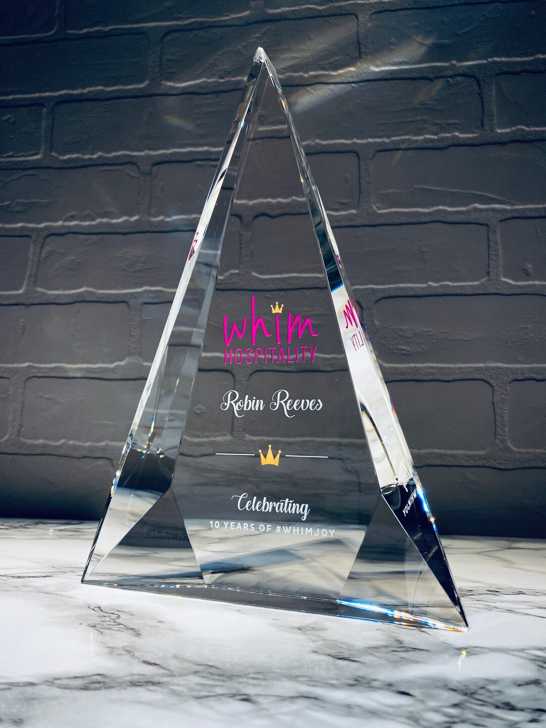 Personalized Classic Trilogy Crystal Service, Employee, Retirement ...