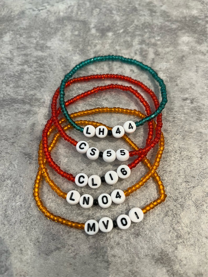 F1 Inspired Handcrafted Beaded Friendship Bracelets, Unique Memento ...