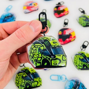 2024 Formula One Epoxy Resin Mini Helmet Keyrings, F1 Keyrings, F1 Gift ...