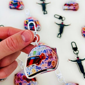 2024 Formula One Epoxy Resin Mini Helmet Keyrings, F1 Keyrings, F1 Gift ...