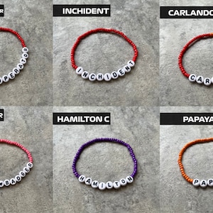 F1 Inspired Handcrafted Beaded Friendship Bracelets, Unique Memento ...