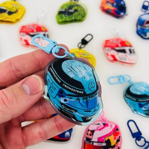 2025 Formula One Epoxy Resin Mini Helmet Keyrings, F1 Keyrings, F1 Gift ...