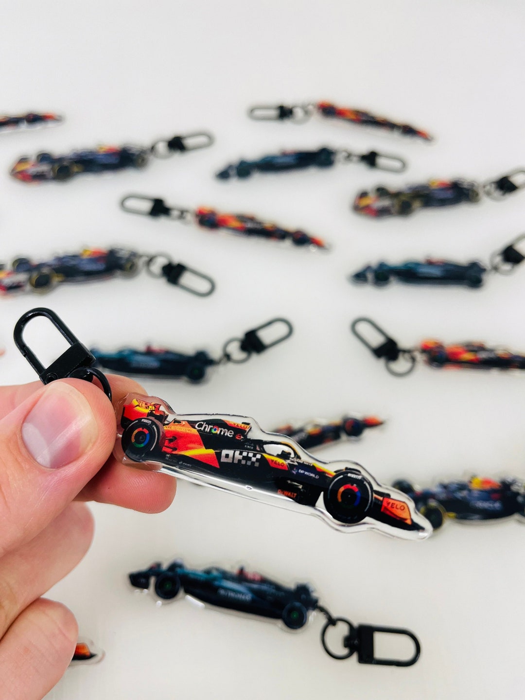 2024 Formula One Car Epoxy Resin Keyrings, F1 Keyrings, F1 Gift ...