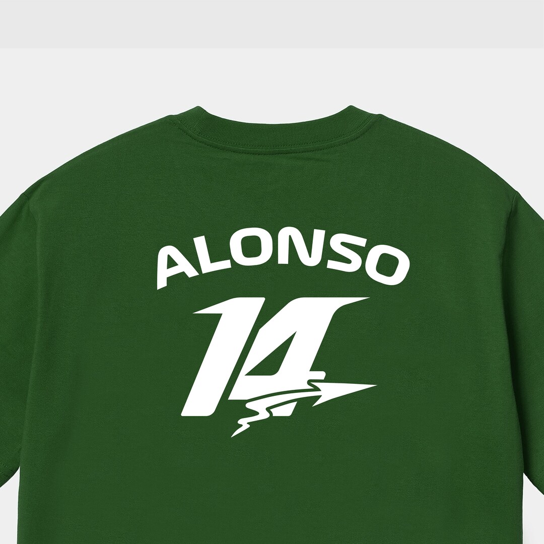 Alonso 14 Formula One 2023-2024 Front & Back Graphic Print T-shirt ...