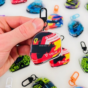 2024 Formula One Epoxy Resin Mini Helmet Keyrings, F1 Keyrings, F1 Gift ...