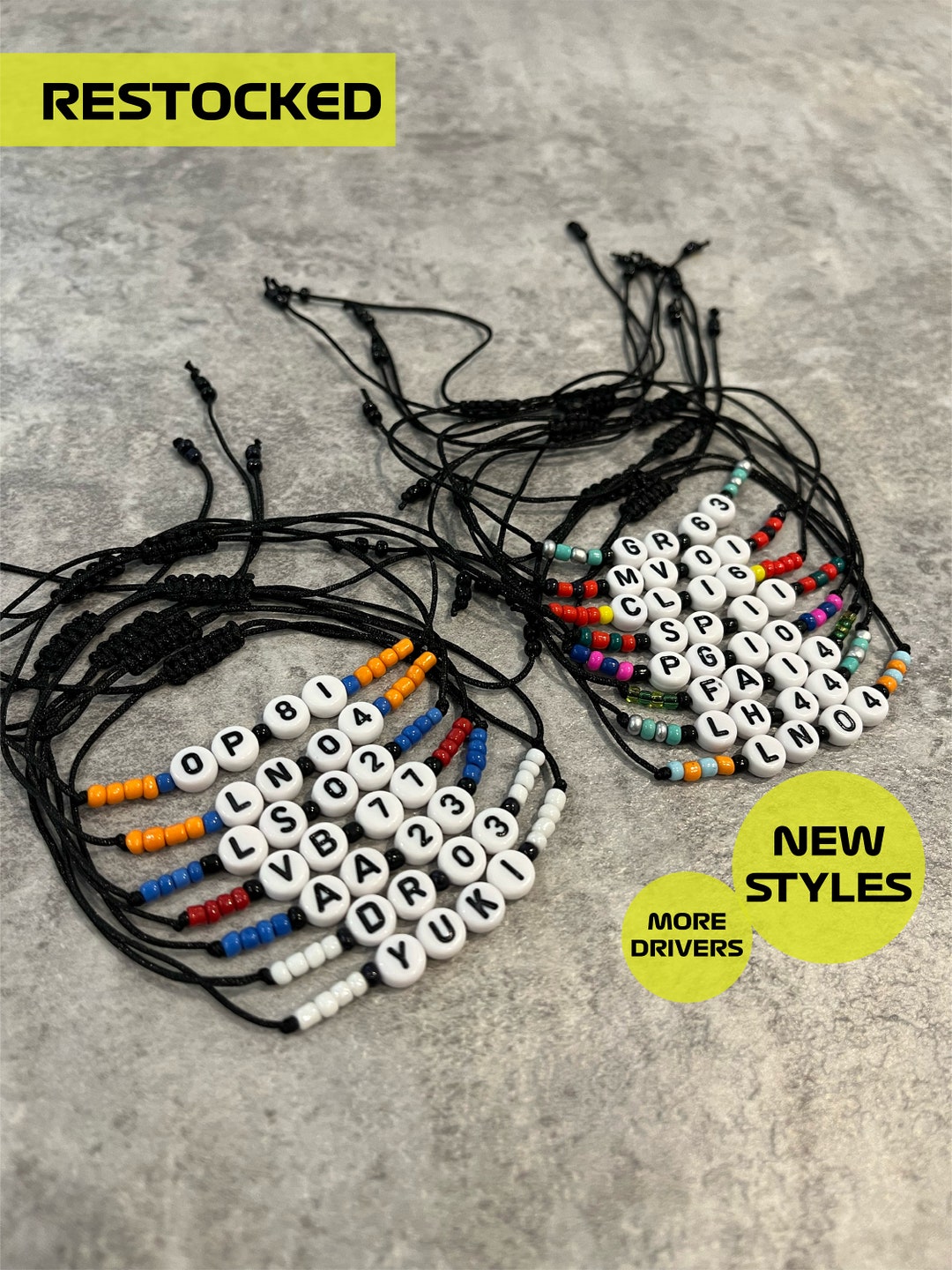 F1 Inspired Handcrafted Beaded Friendship Bracelets, Unique Memento ...