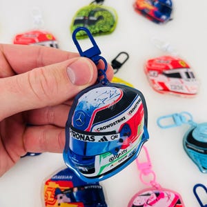 2025 Formula One Epoxy Resin Mini Helmet Keyrings, F1 Keyrings, F1 Gift ...