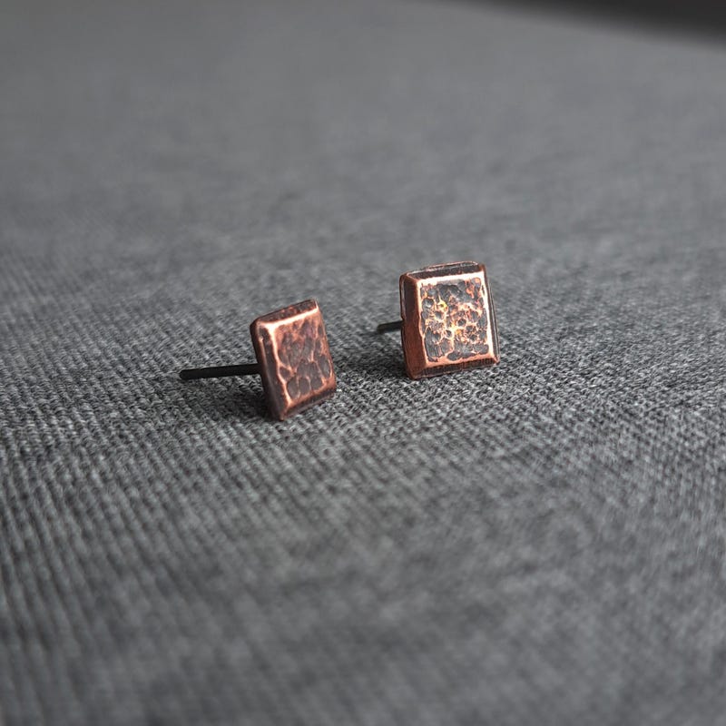 Square Male Earring Stud - Etsy