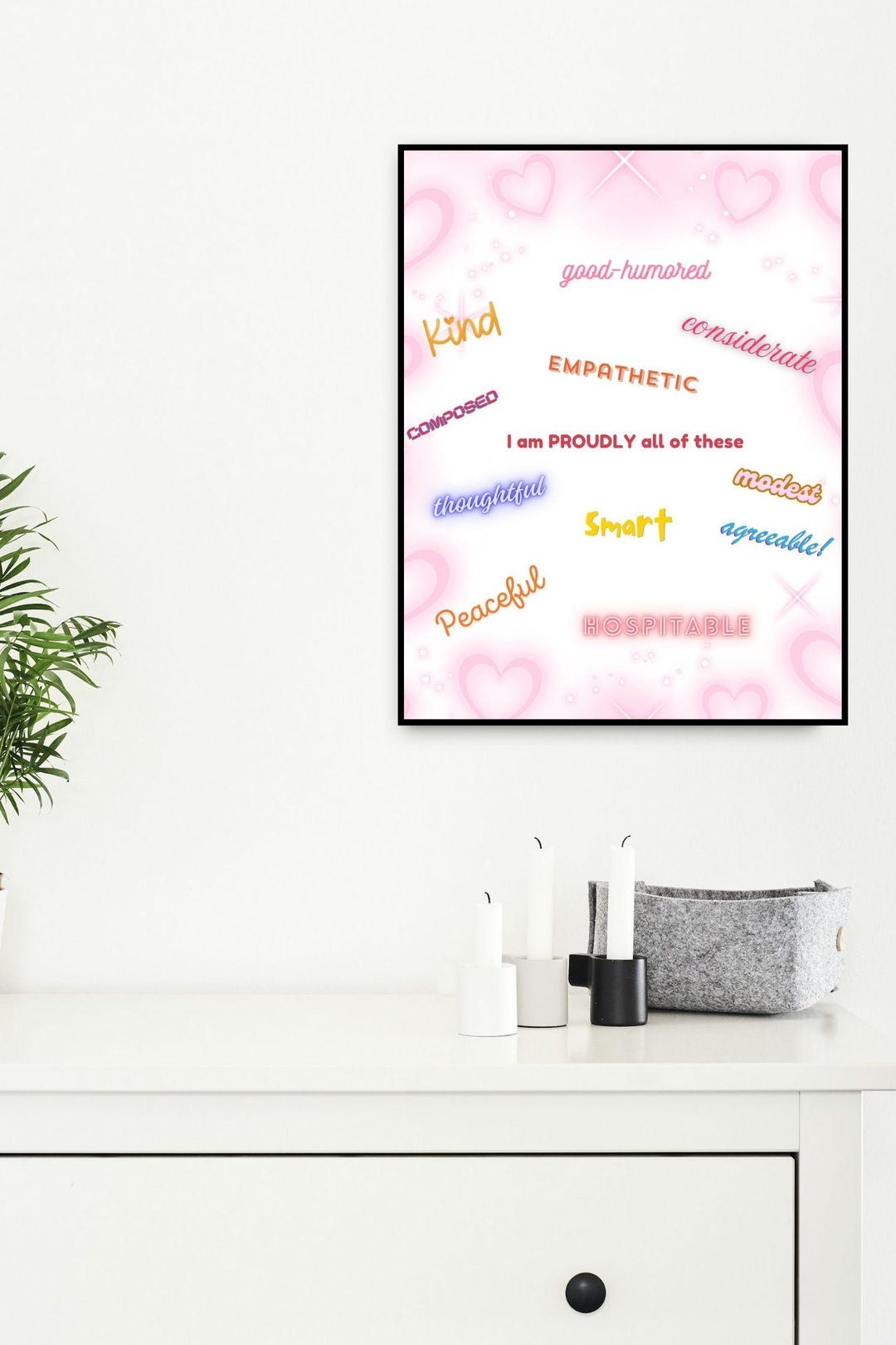Positive Personality Traits Poster | Inspirational Wall Art for Home ...