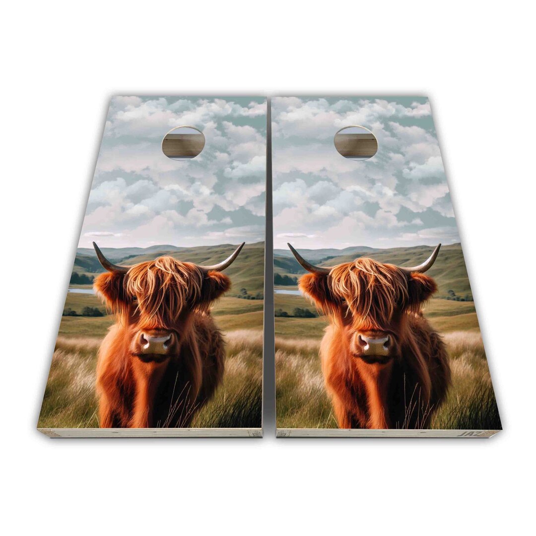 Fluffy Cow Cornhole Wraps - Cornhole Wraps - Cornhole Skins - Vinyl ...