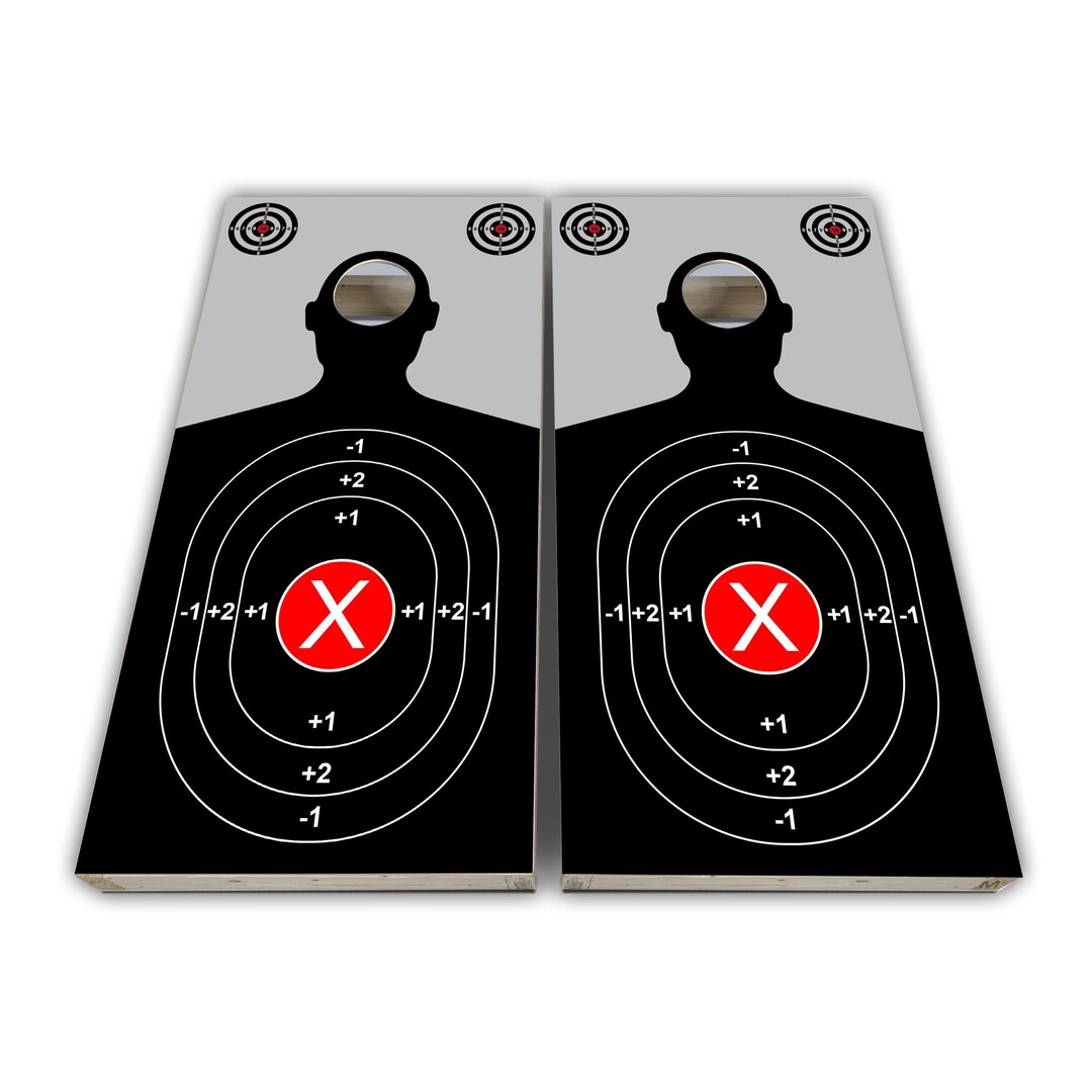 Shooting Range Target Practice Cornhole Wraps - Cornhole Wraps ...