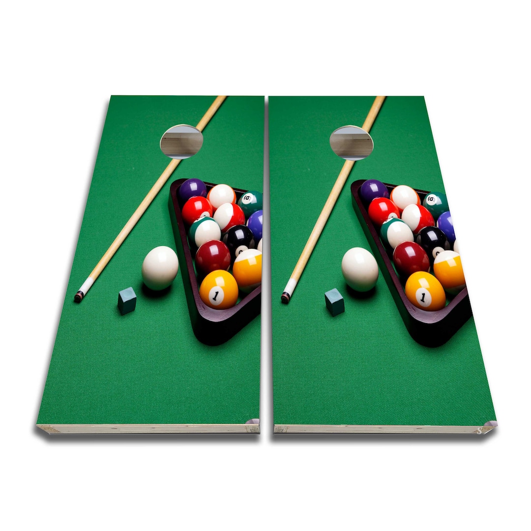 Pool Table Billiard Cornhole Wraps - Cornhole Wraps - Cornhole Skins ...